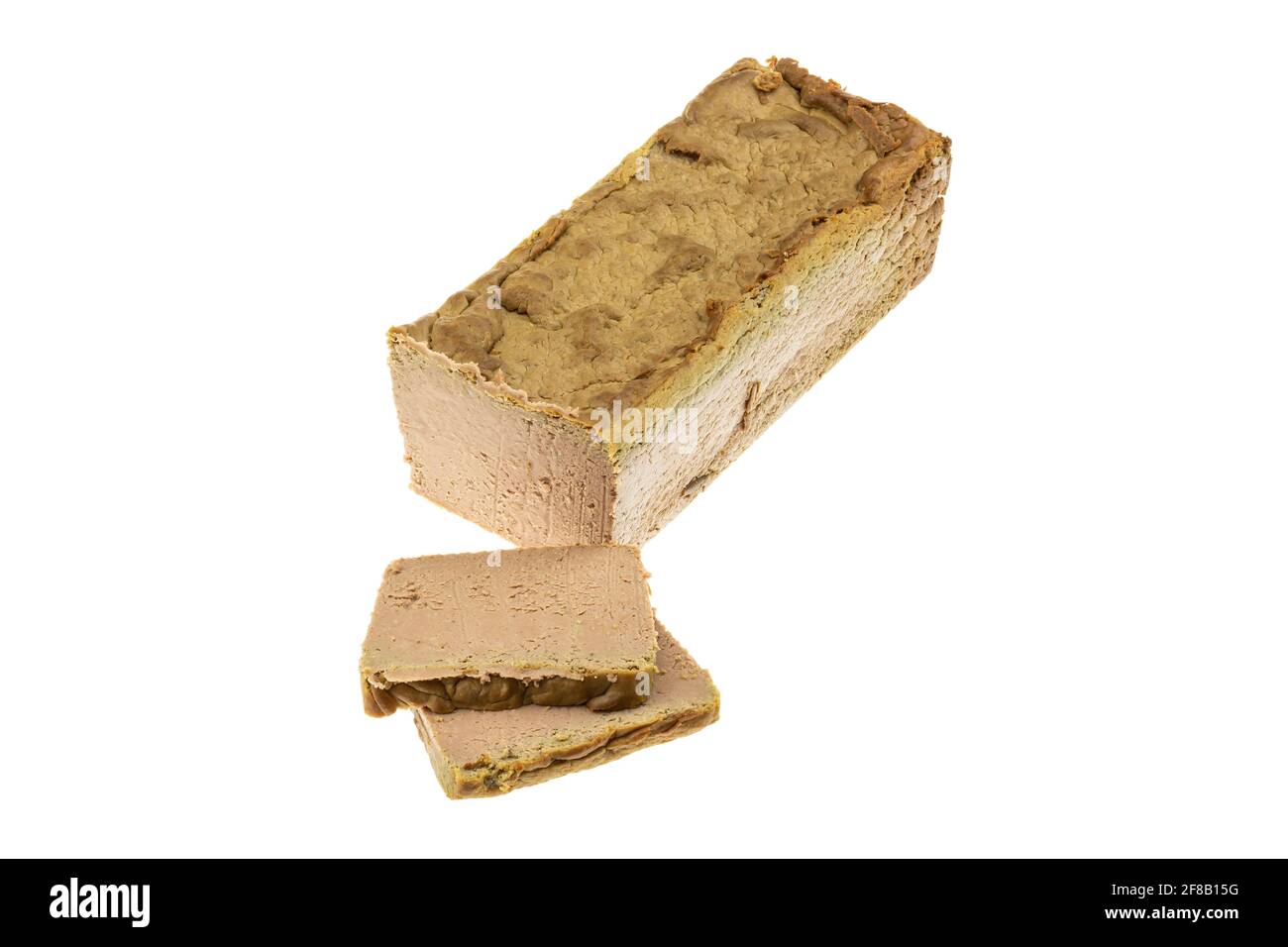 Goose pate isolated on a white background - Packshot type photo Stock ...