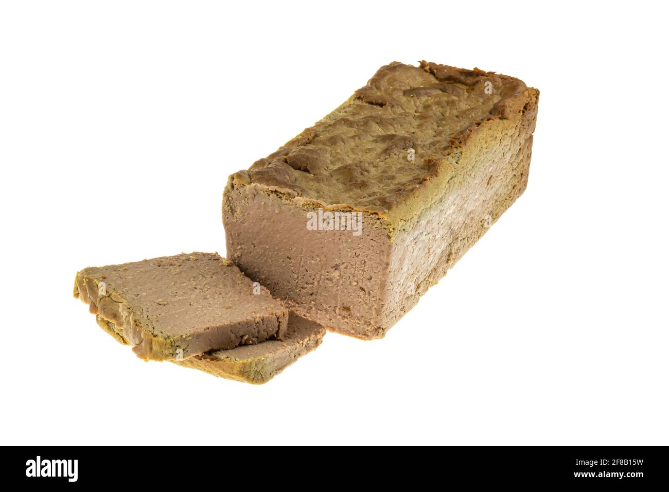 Goose pate isolated on a white background - Packshot type photo Stock ...