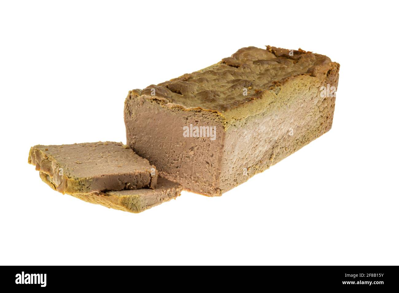 Goose pate isolated on a white background - Packshot type photo Stock ...