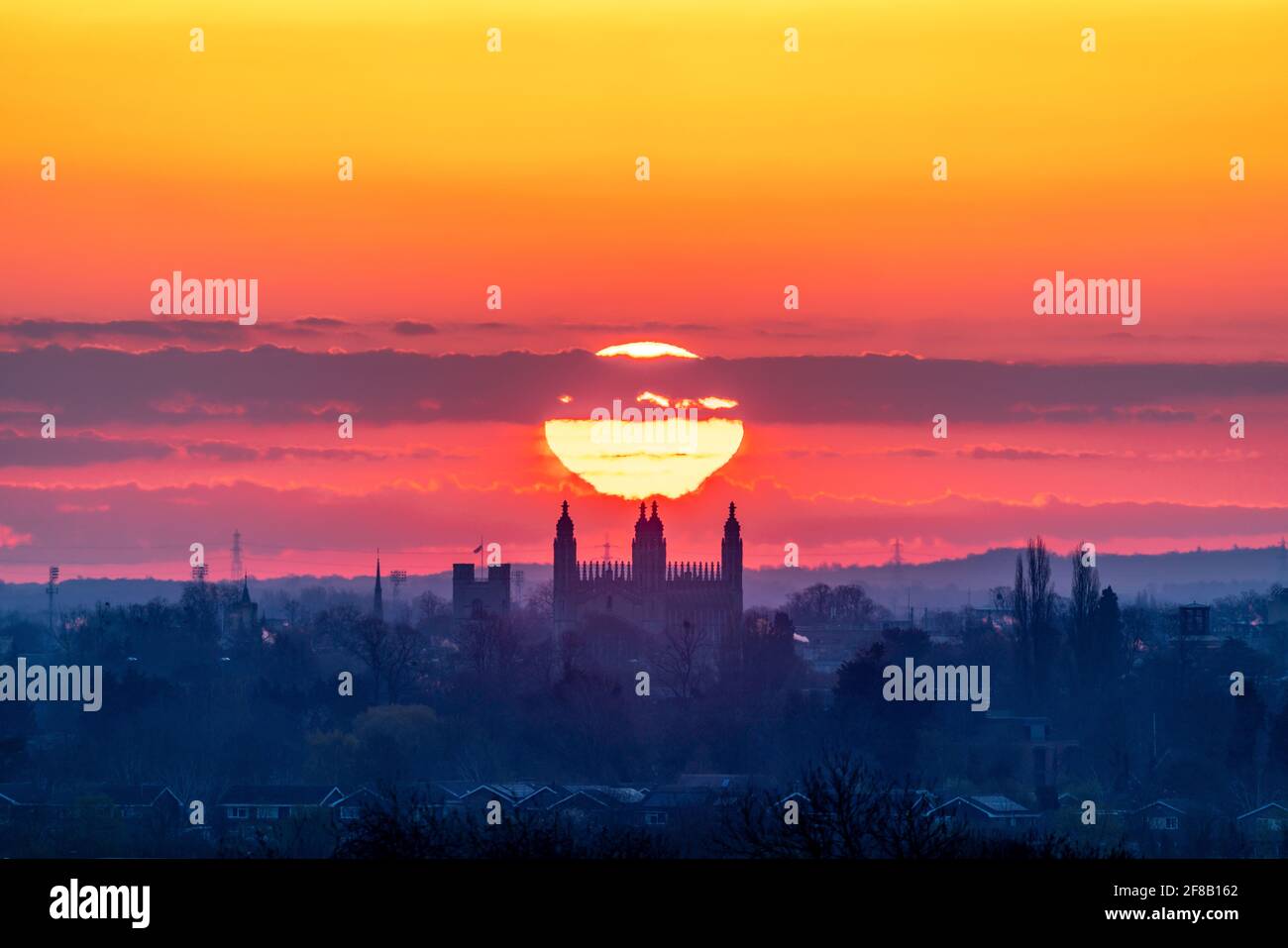 Sunrise over King's College Chapel, Cambridge Stock Photo - Alamy