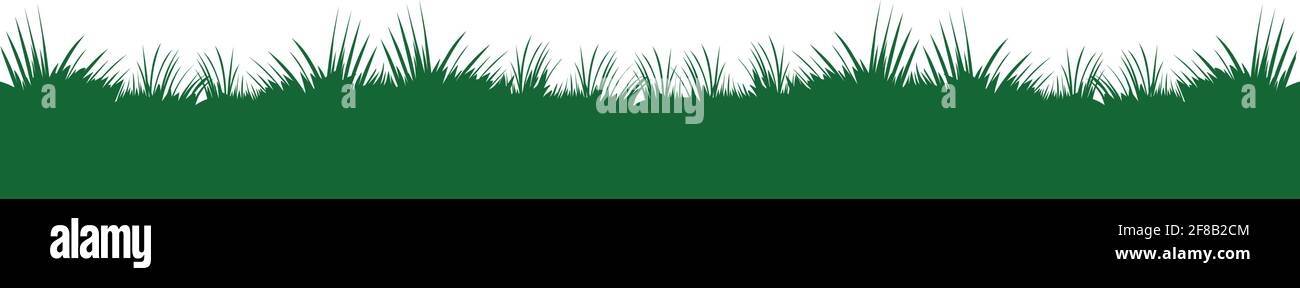 Grass banner vector isolated on white background Stock Vector Image ...