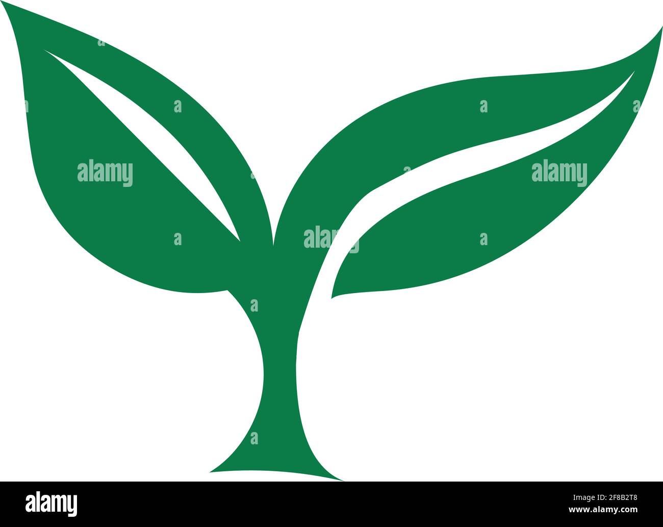 Leaf logo icon vector isolated on white background Stock Vector Image ...