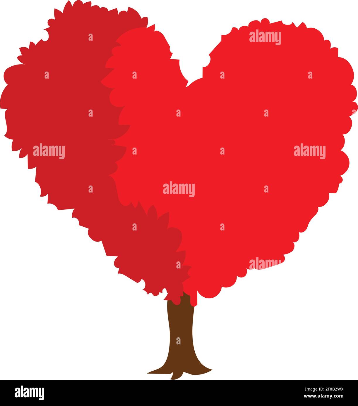 Tree heart isolated vector illustration Stock Vector Image & Art - Alamy