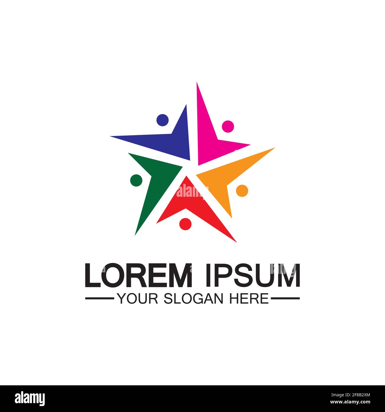 Star people logo design. Star community vector logo. star community ...