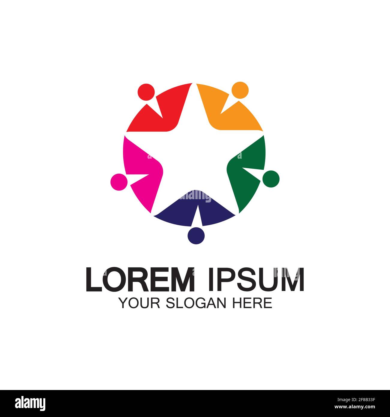 Star people logo design. Star community vector logo. star community ...