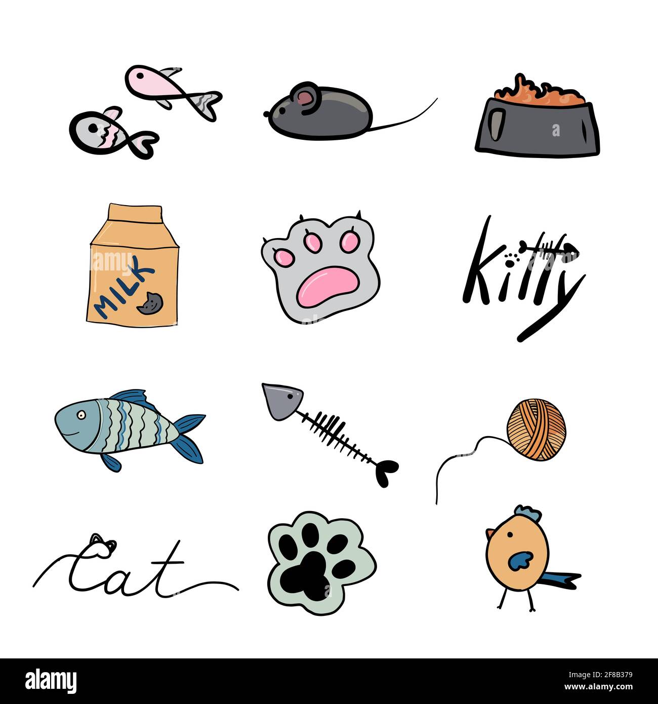 Pet products food set Stock Vector Images - Alamy