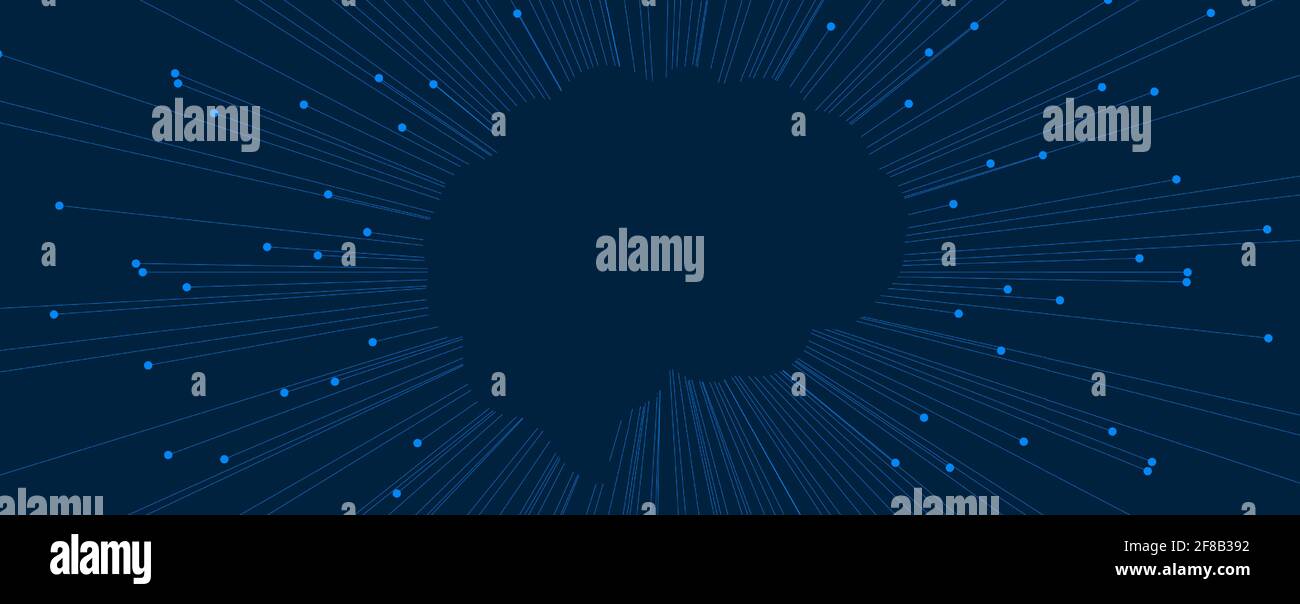 Abstract Artificial intelligence. Cloud computing. Machine learning. Technology web background ...