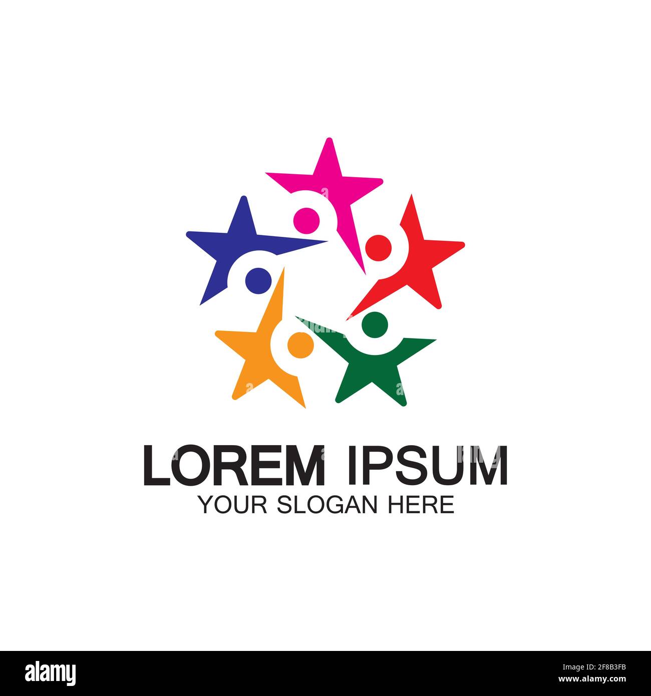 Star people logo design. Star community vector logo. star community ...