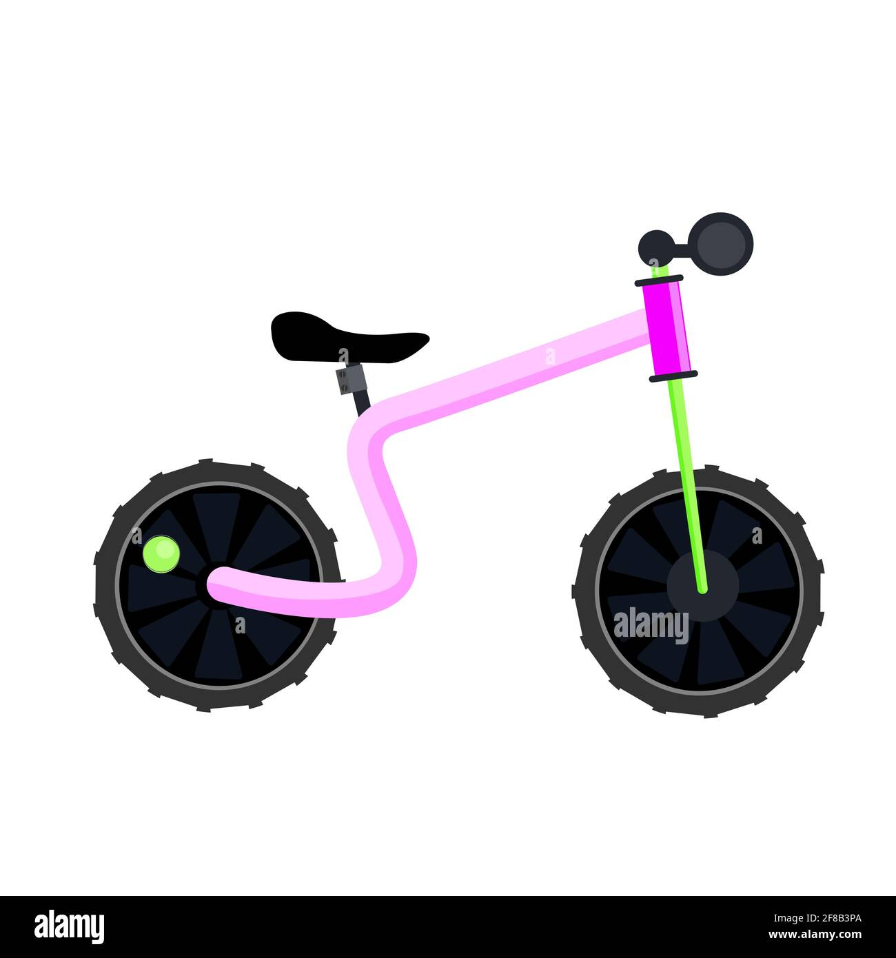 Pink kids balance bike flat style vector Stock Vector Image & Art - Alamy