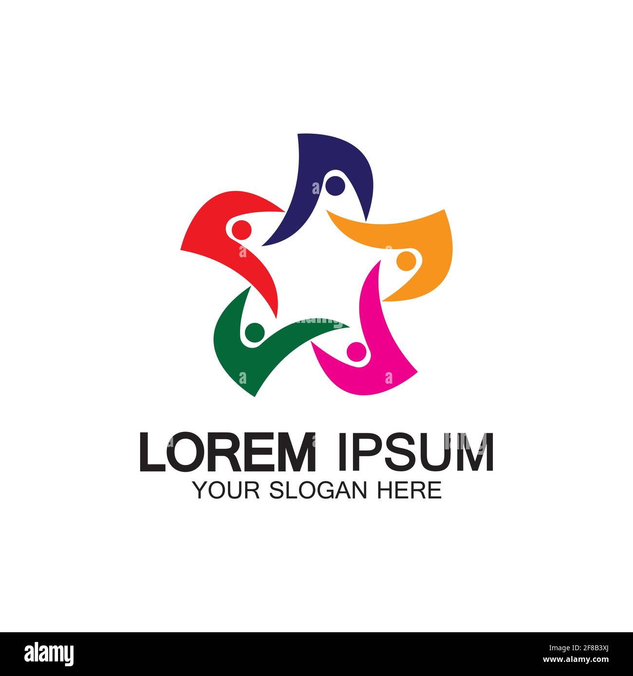 Star people logo design. Star community vector logo. star community ...