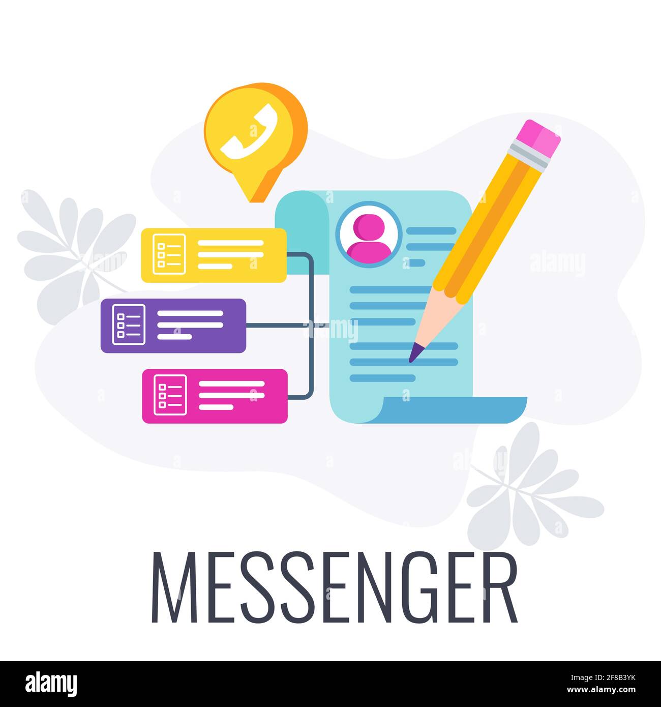 Messenger icon. Modern way of communication between people Stock Vector ...