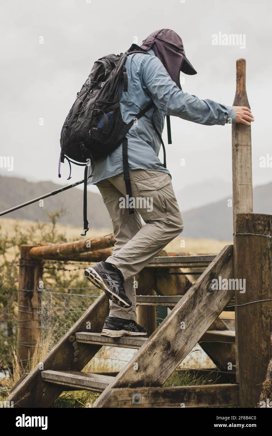 Man hiking alone over hi-res stock photography and images - Alamy