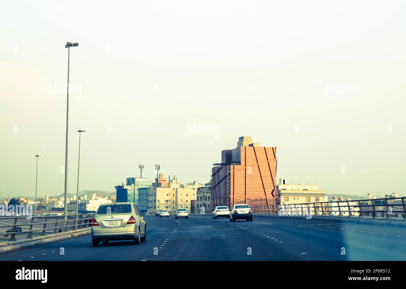 Saudi Arabian desert road Stock Photo - Alamy