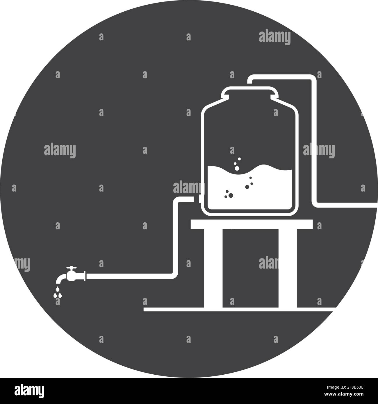 Flushing tank Stock Vector Images - Alamy