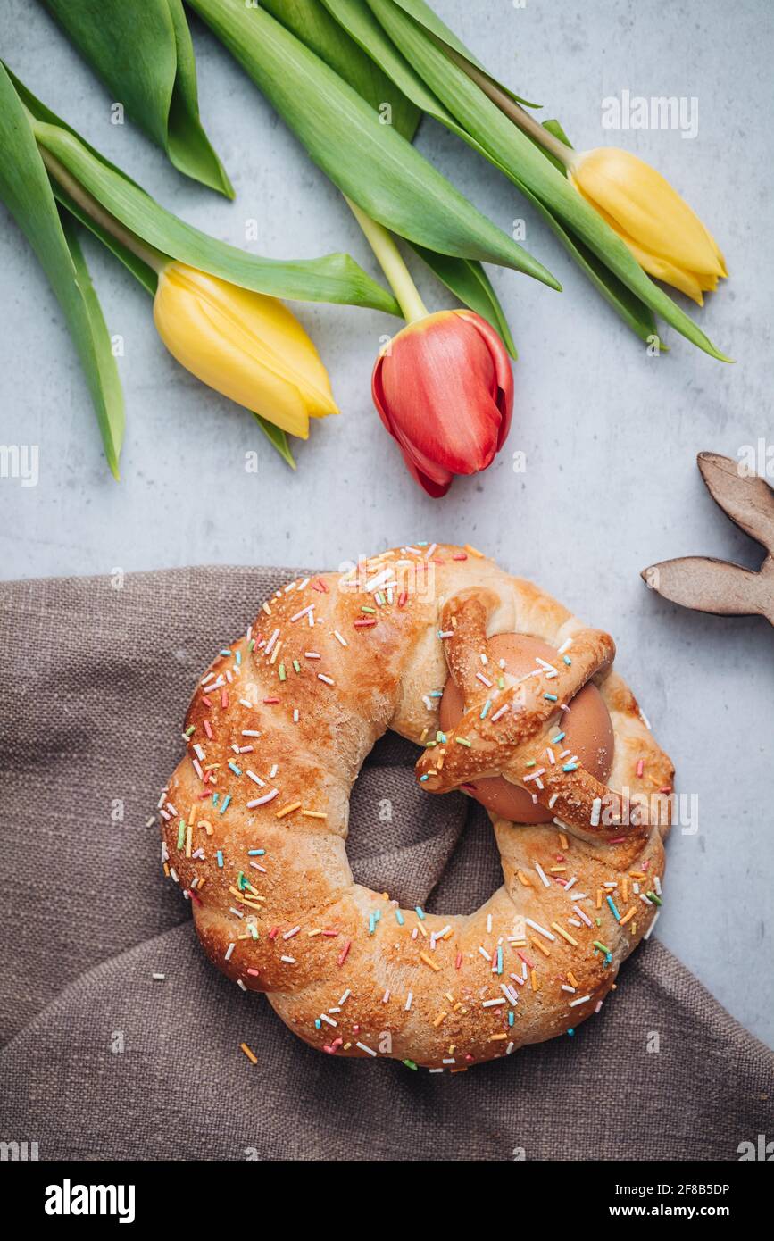 Scarcella, a traditional pastry for Easter holidays in Puglia region ...