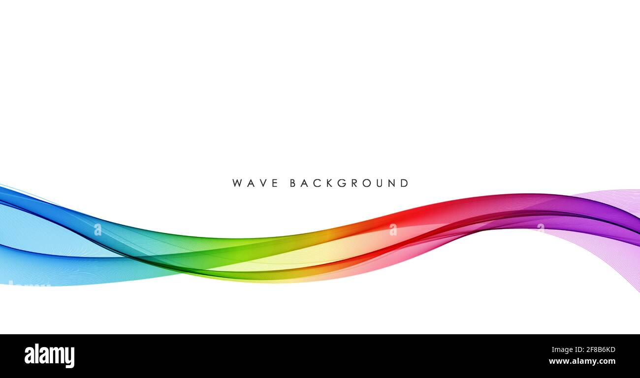 Vector abstract colorful flowing wave lines isolated on white ...