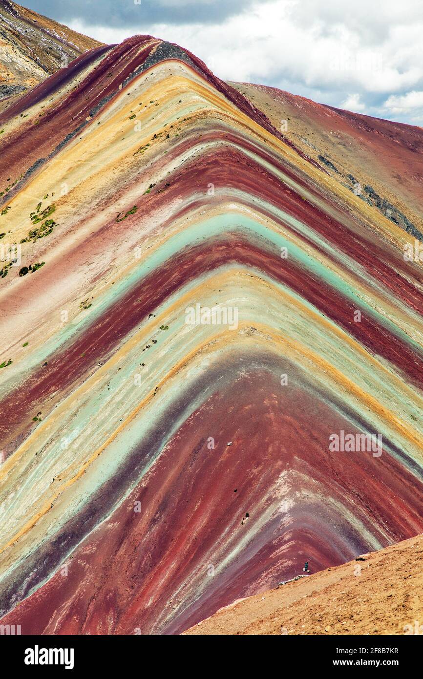 Rainbow mountains or Vinicunca Montana de Siete Colores, Cuzco region ...