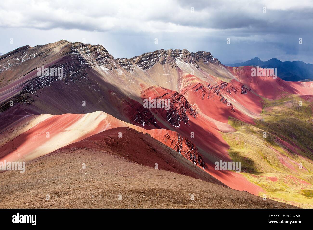 Rainbow mountains or Vinicunca Montana de Siete Colores, Cuzco region ...