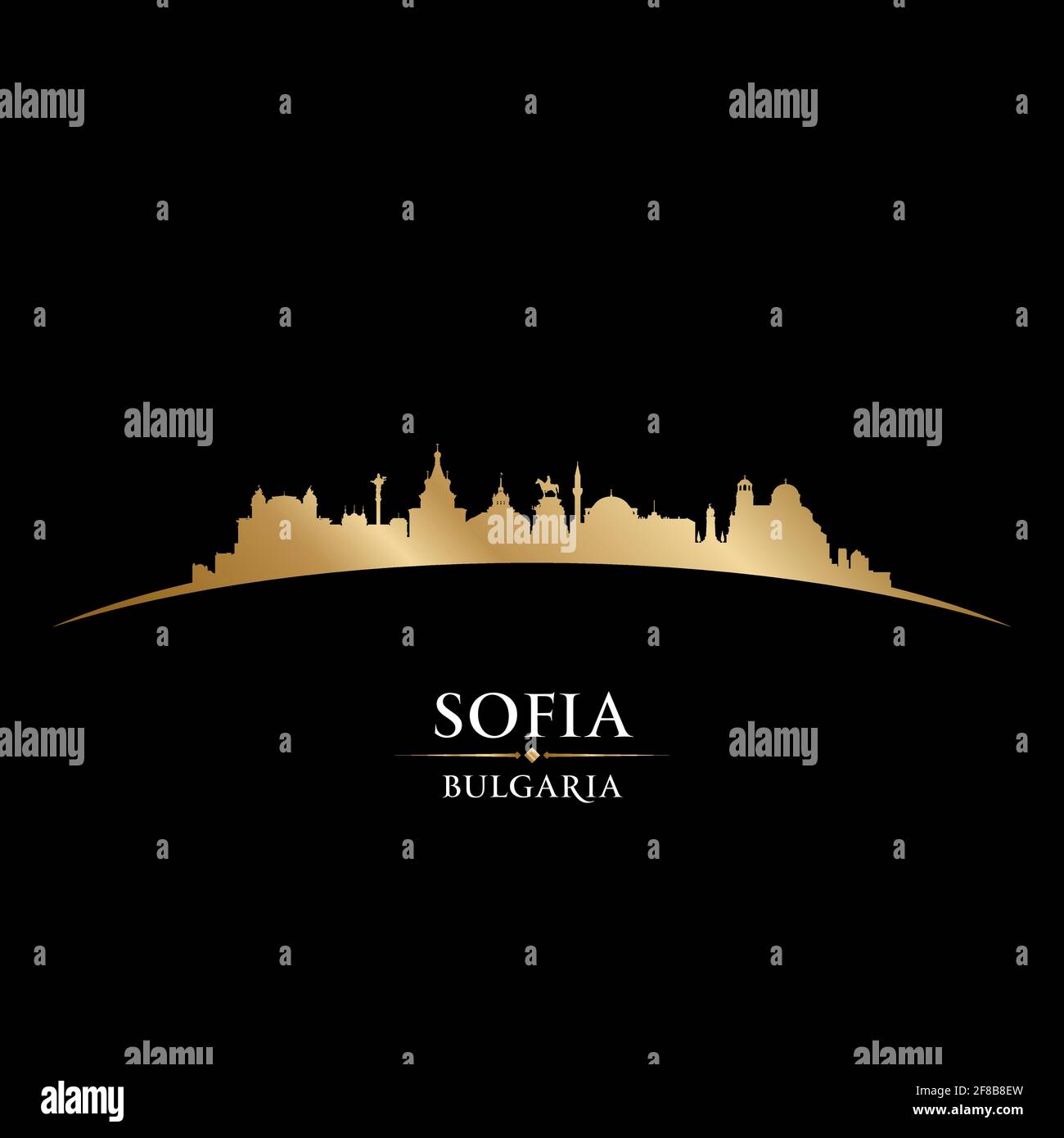 Sofia Bulgaria city skyline silhouette. Vector illustration Stock ...