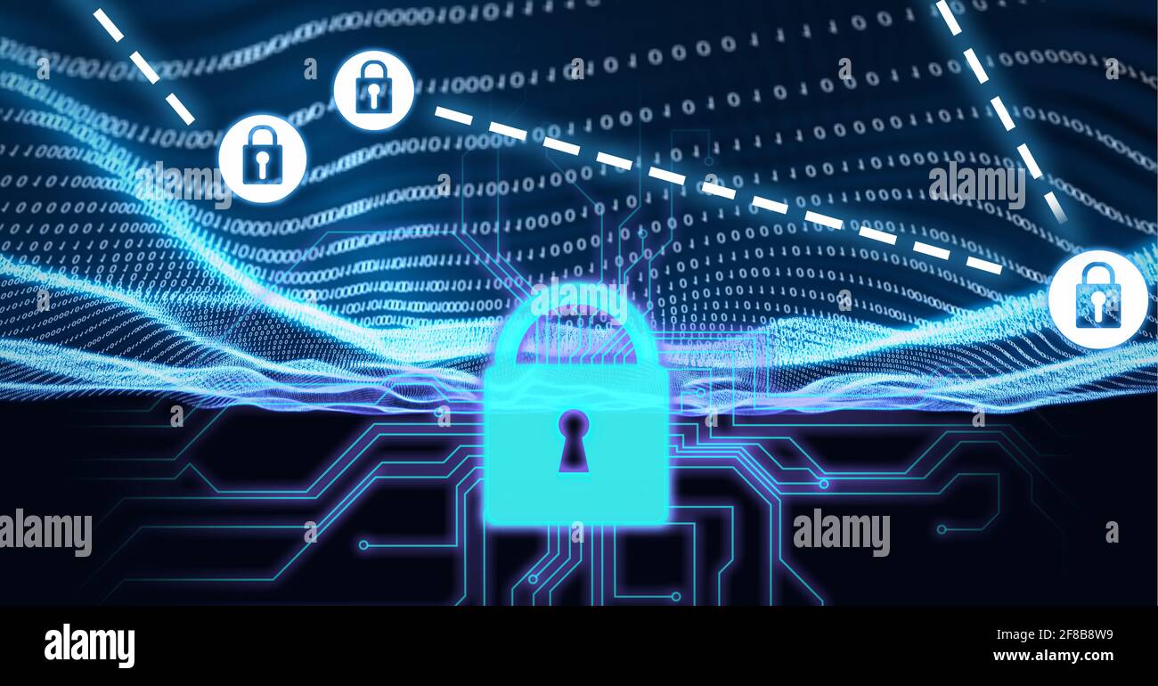 Composition of network of connections with online security padlocks and ...
