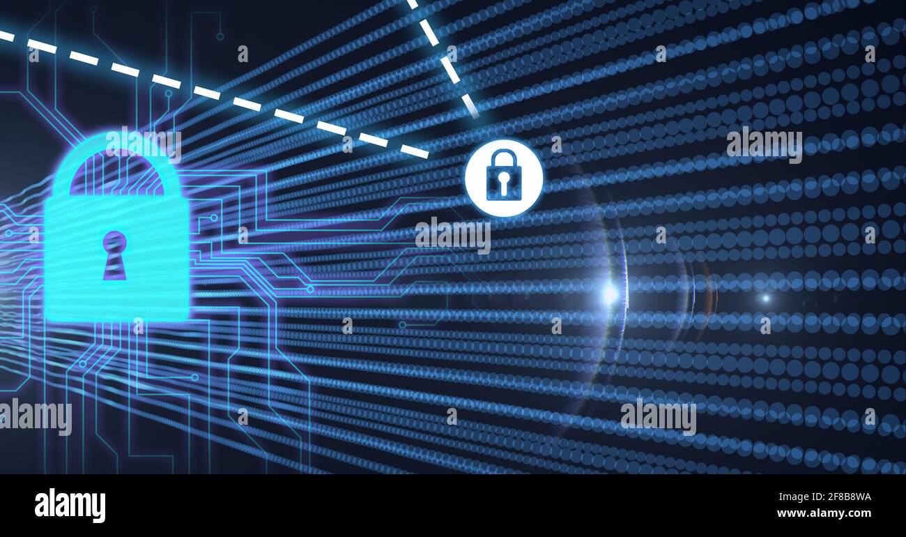 Composition of network of connections with online security padlocks and ...