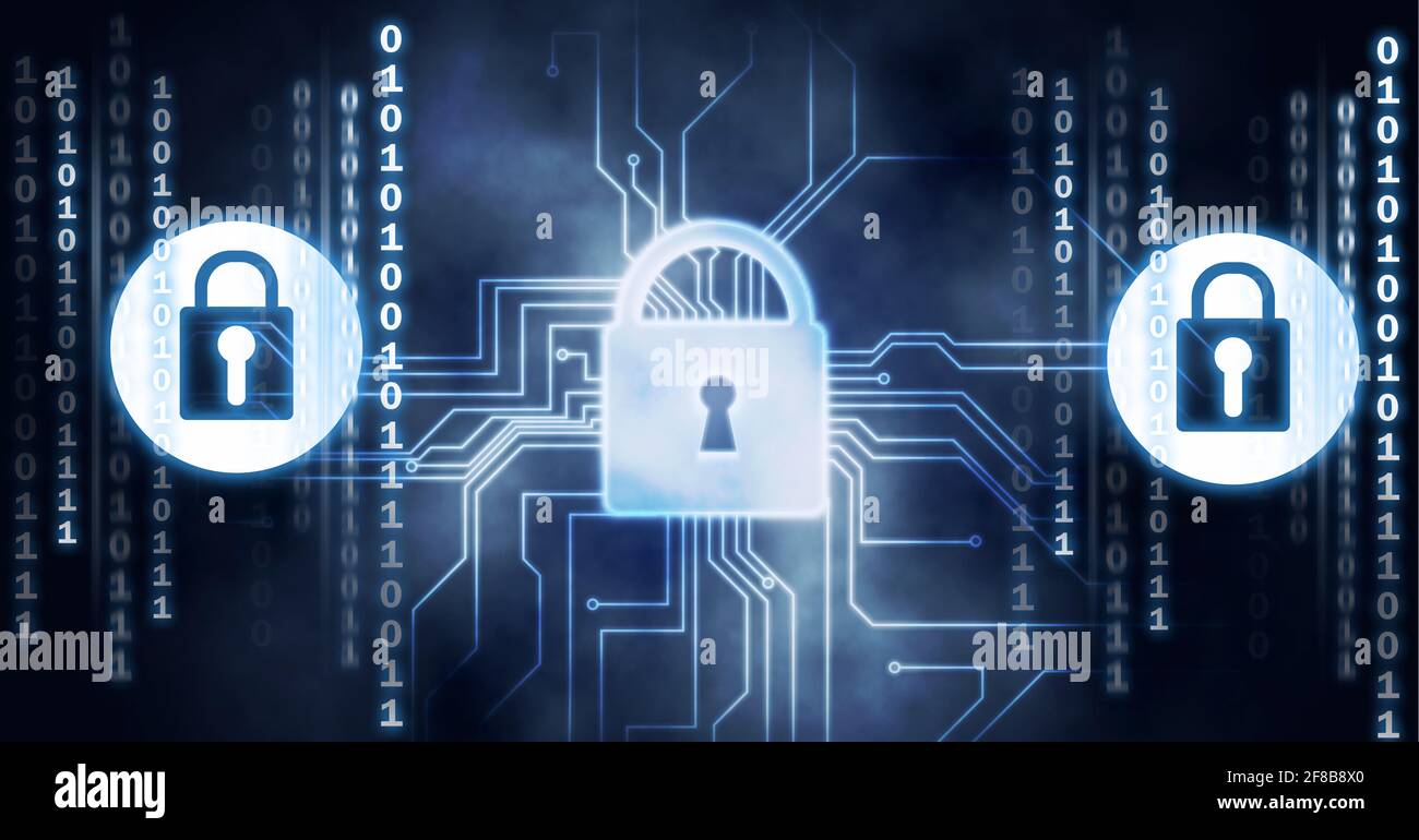 Composition Of Network Of Connections With Online Security Padlocks Processor And Binary Code