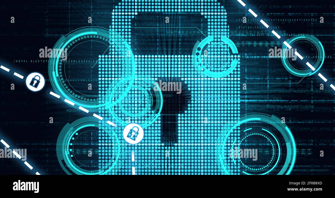 Composition of network of connections with online security padlocks and ...