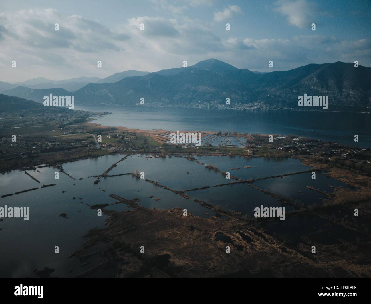 view on the lake from the drone Stock Photo - Alamy
