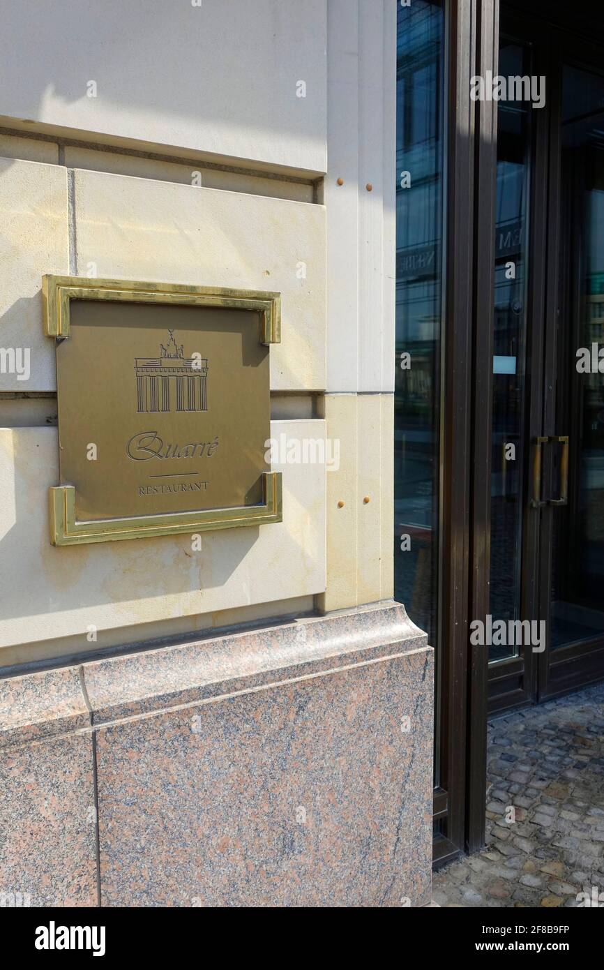 Hotel Adlon Kempinski Berlin, luxury hotel in Berlin, Germany Stock ...