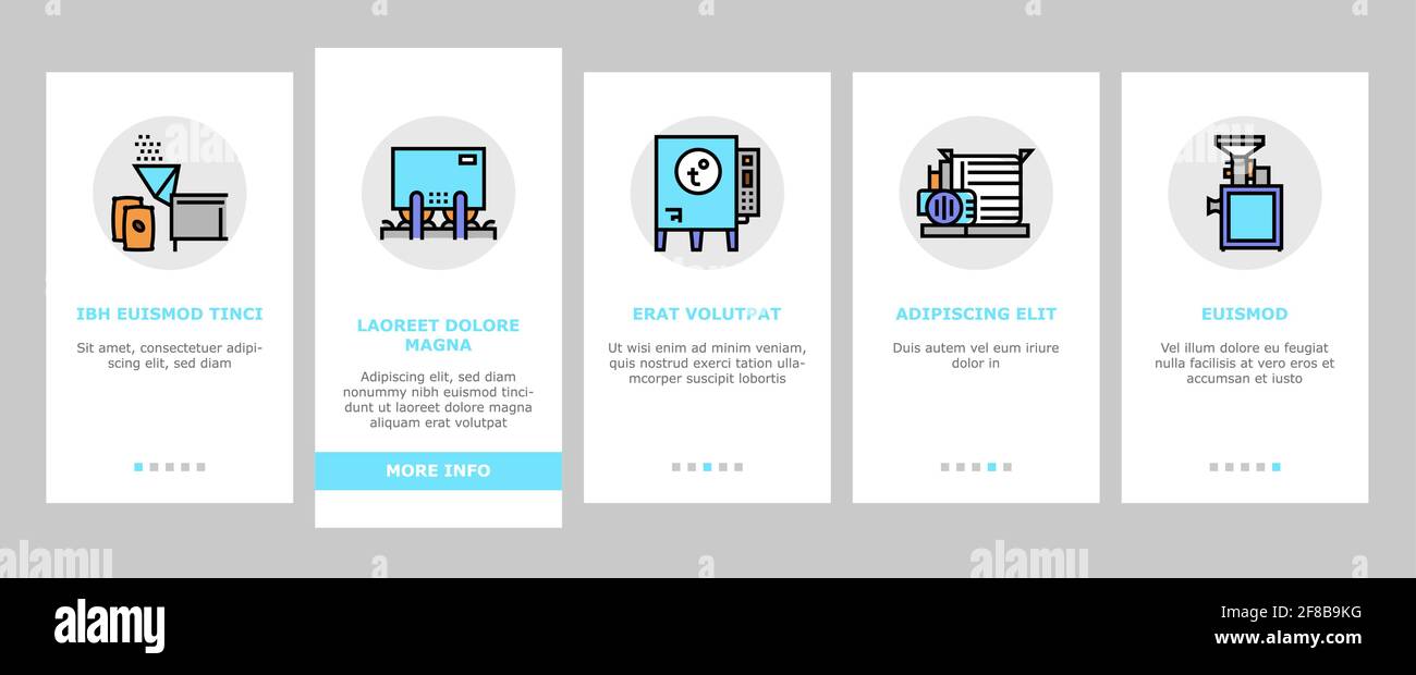 Chocolate Production Onboarding Icons Set Vector Stock Vector Image & Art - Alamy