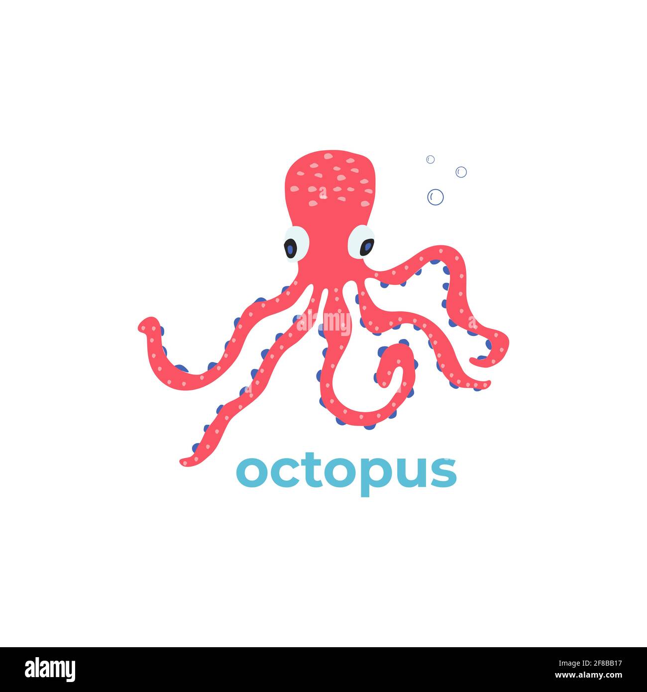 Underwater creatures fish octopus, set with marine animals for fabric ...