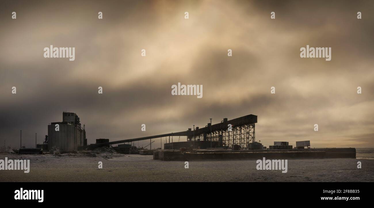 Port of Churchill on the Hudson Bay in the town of Churchill, Manitoba ...