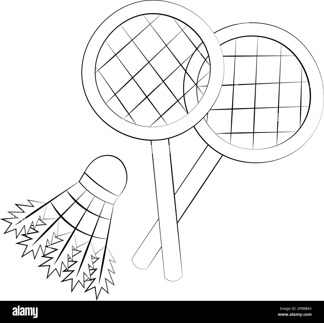 Badminton racket Black and White Stock Photos & Images - Alamy