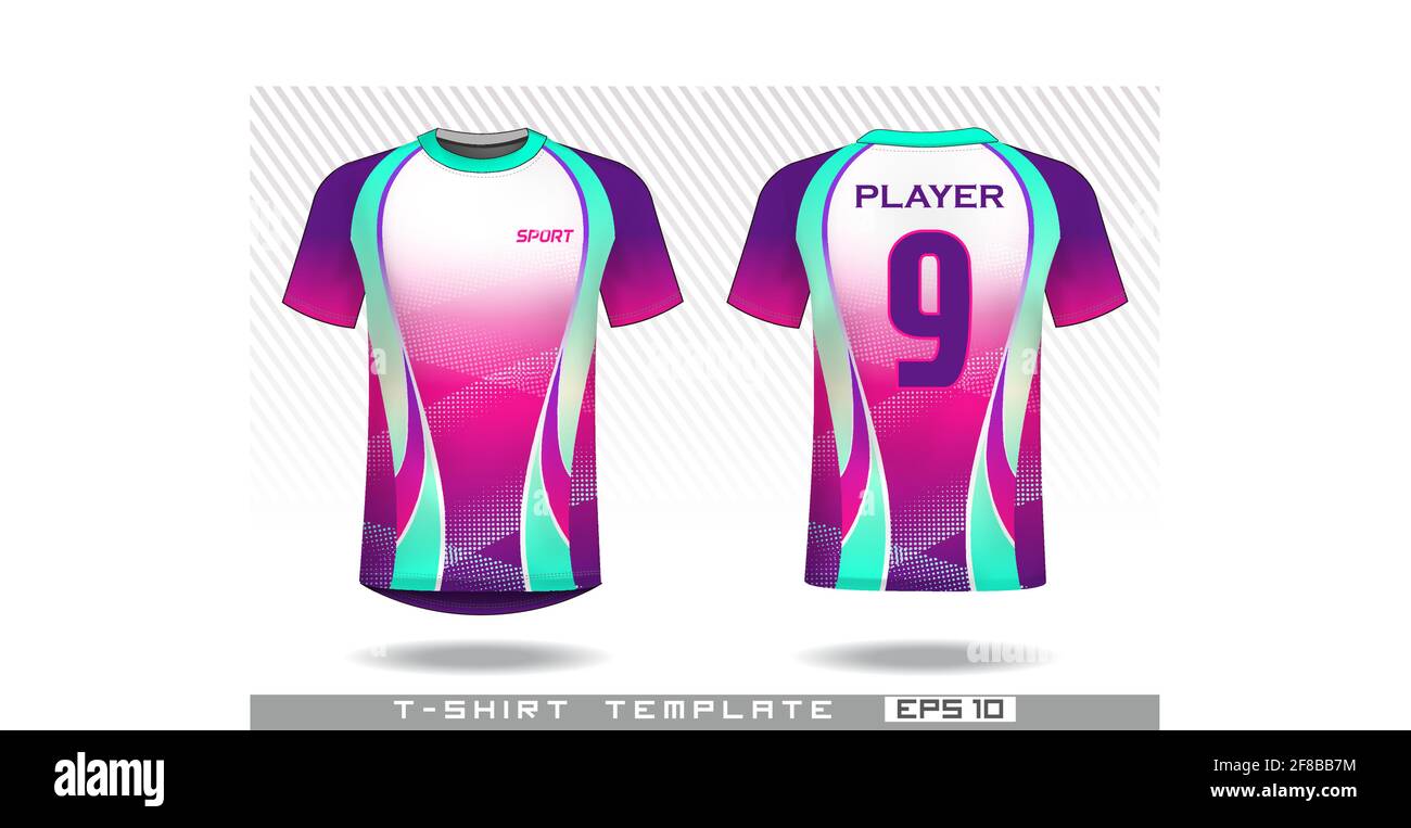 sports t shirt template. uniform design. team wear design. prints ...