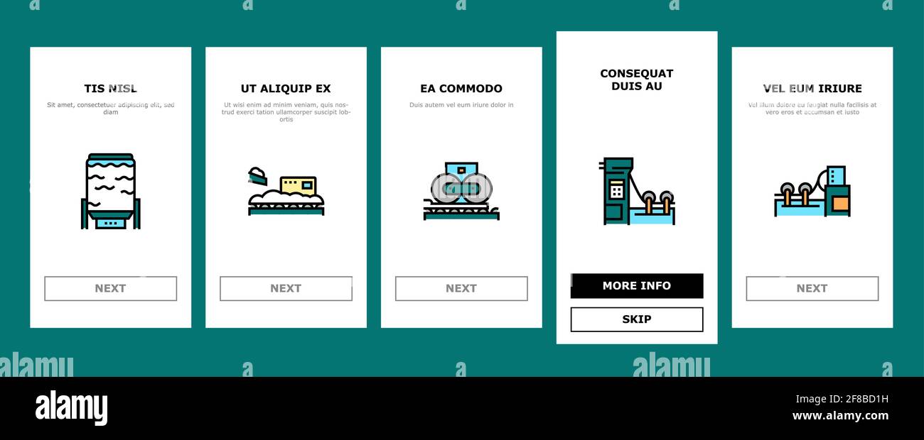 Paper Production Plant Onboarding Icons Set Vector Stock Vector Image & Art - Alamy