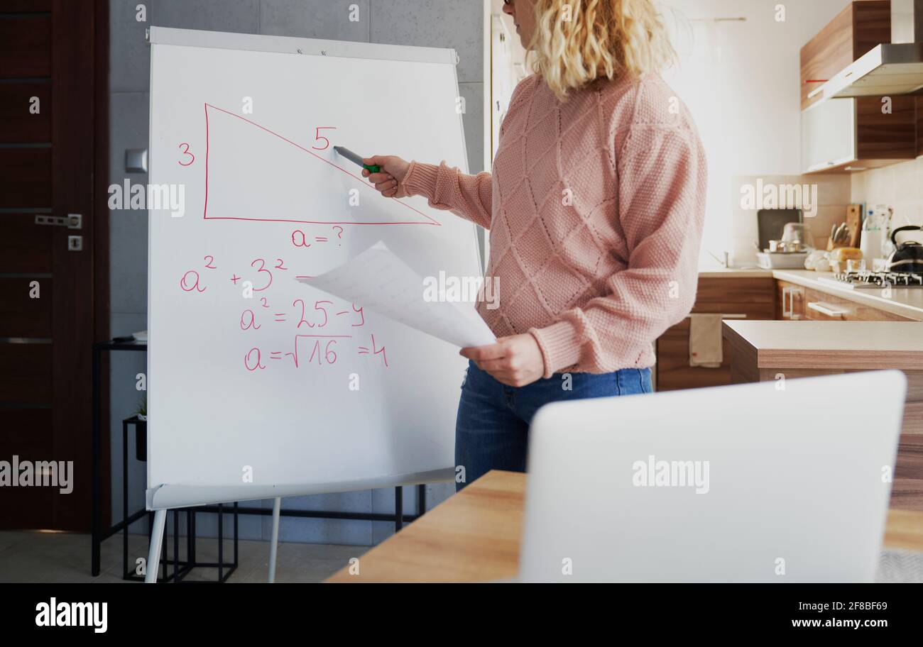 Math teacher whiteboard hi-res stock photography and images - Alamy