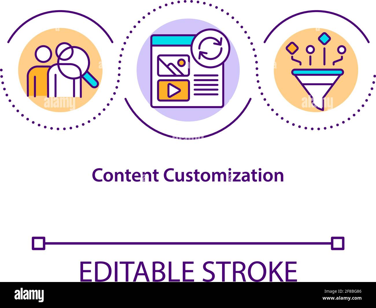 Content customization concept icon Stock Vector Image & Art - Alamy