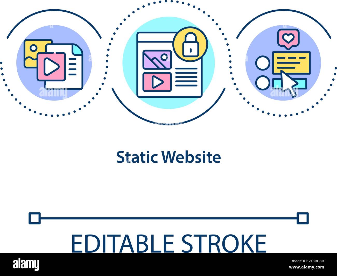 Static website concept icon Stock Vector Image & Art - Alamy