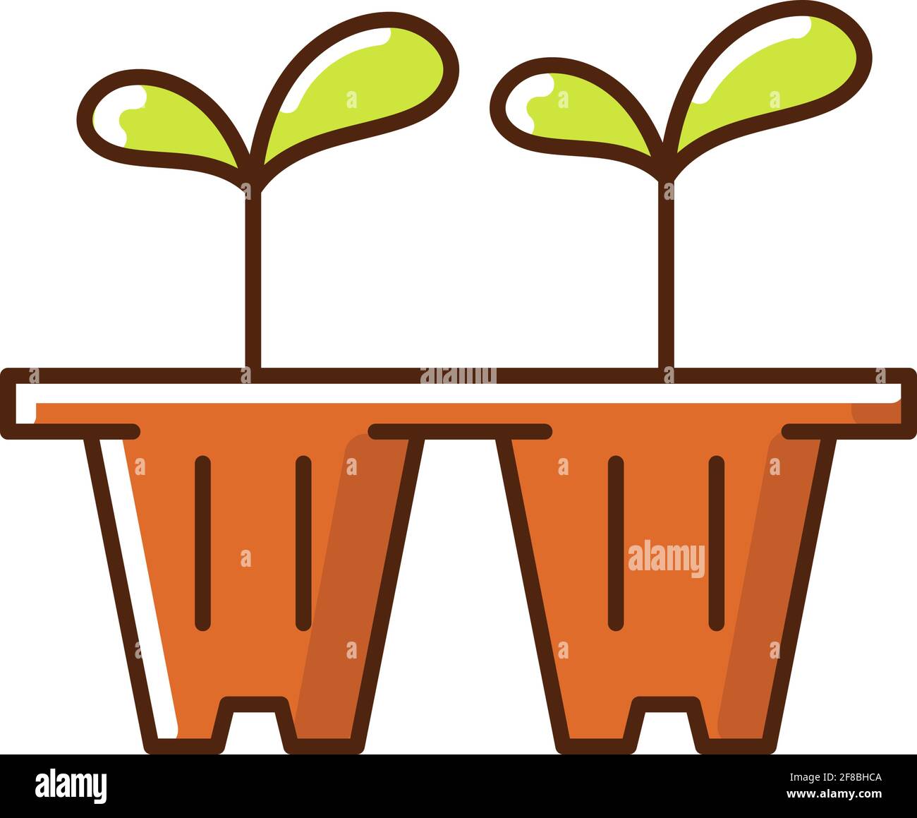 Seedling trays Stock Vector Images - Alamy