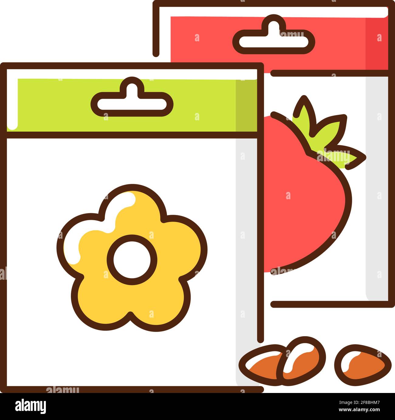 Seeds RGB color icon Stock Vector Image & Art - Alamy