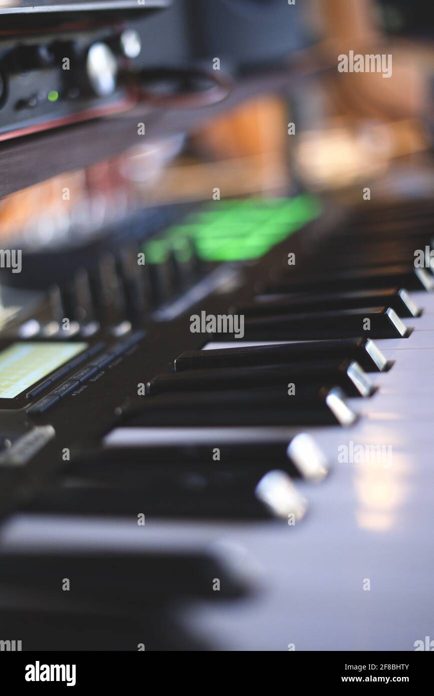 Home Music Studio Keyboard Stock Photo - Alamy