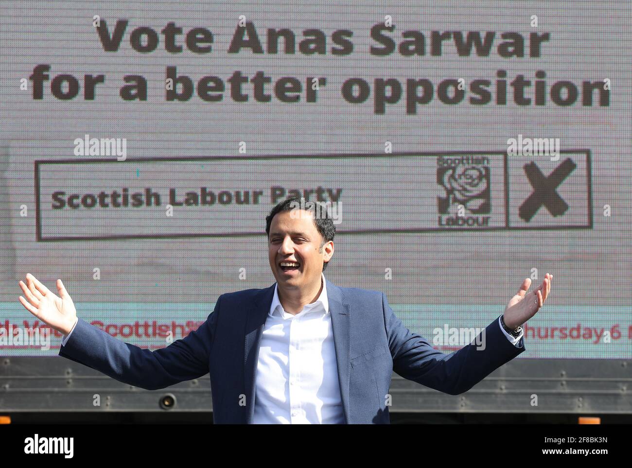 Scottish Labour leader Anas Sarwar during a photocall in Edinburgh, for ...