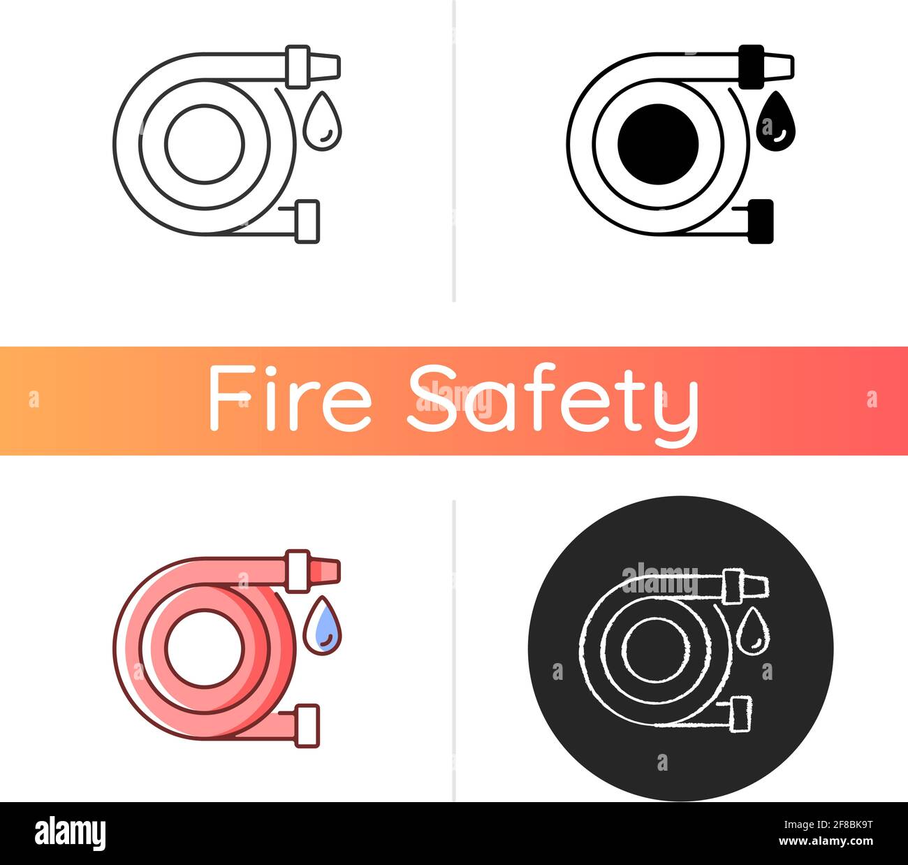 Set fire reel hose Stock Vector Images - Alamy