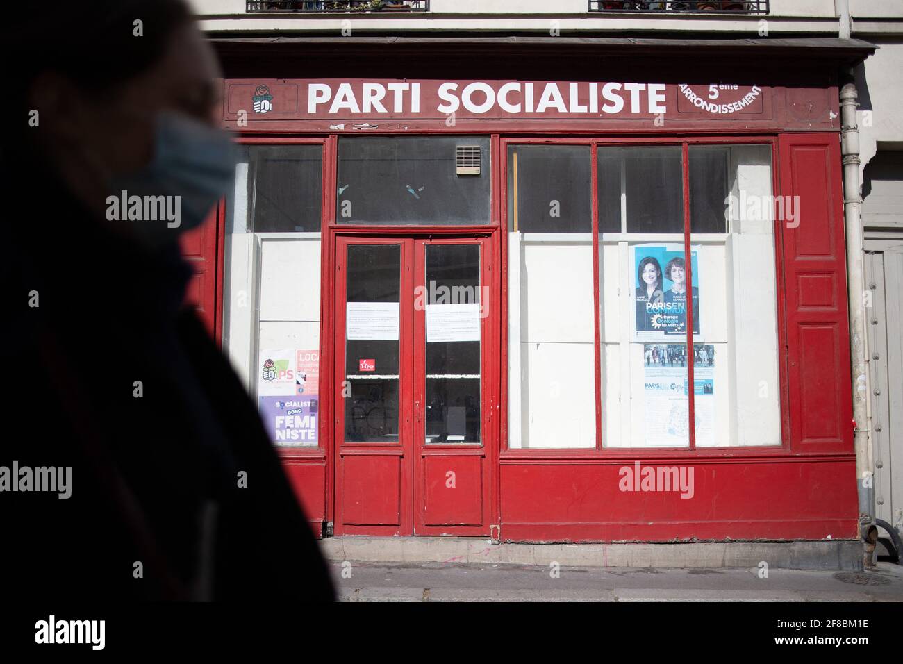 Paris, France, on April 13, 2021. French Socialist Party (PS) office in ...