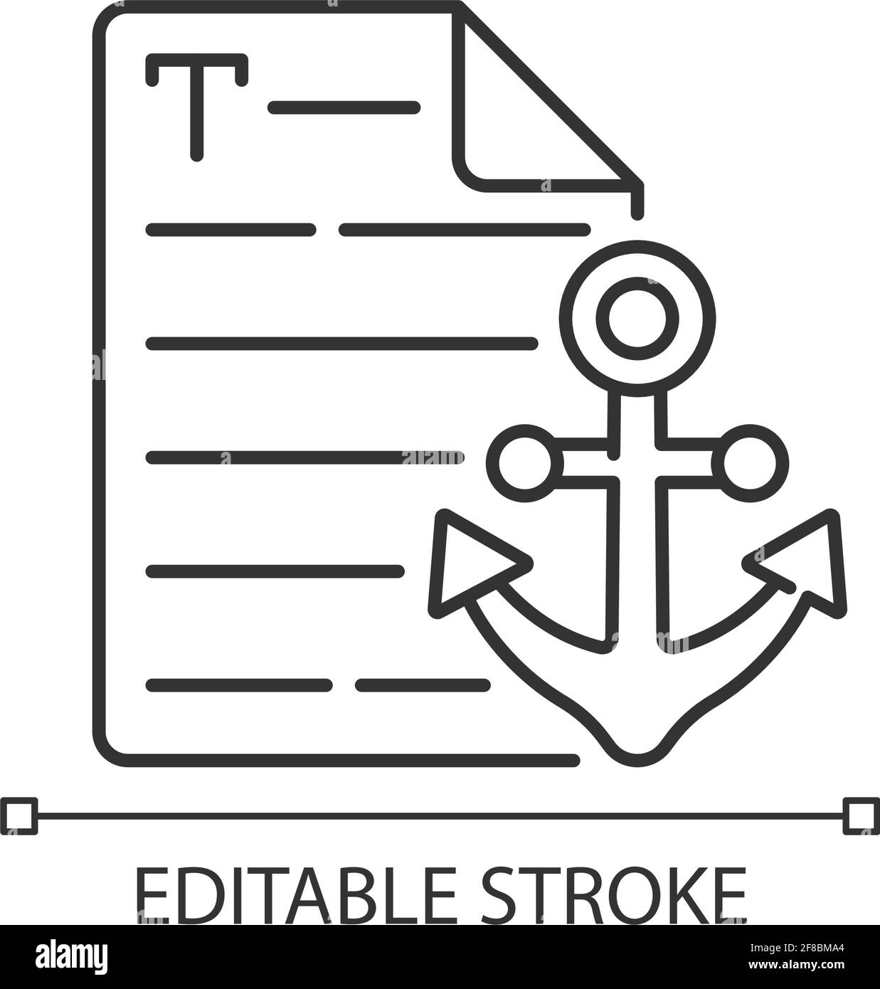 Anchor text linear icon Stock Vector Image & Art - Alamy