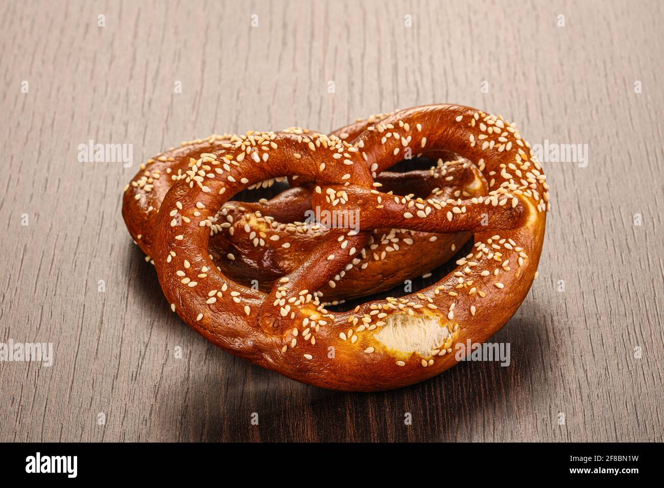 Salted tasty German traditional Pretzel isolated Stock Photo - Alamy