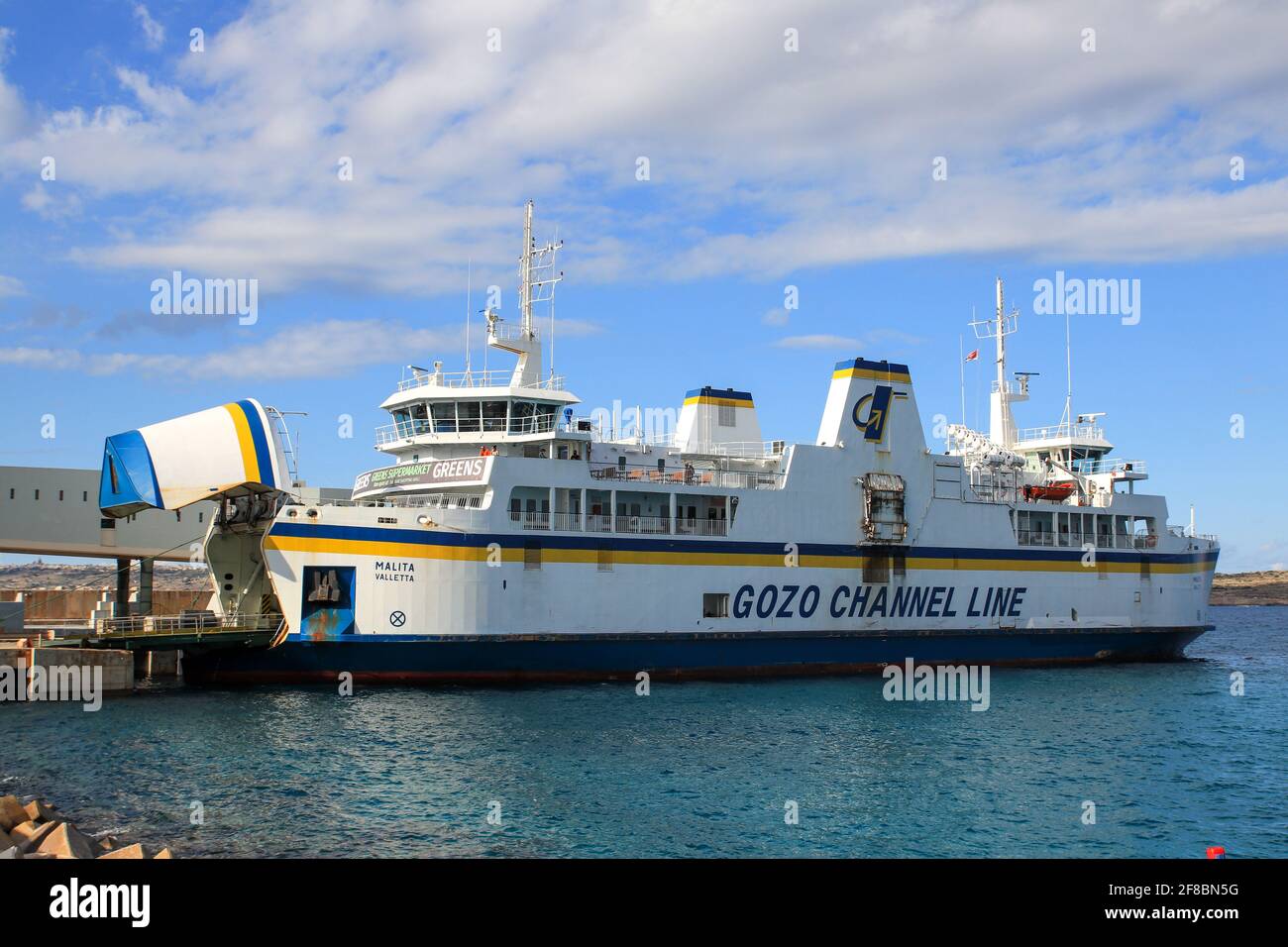 Mellieha, Malta - October 20, 2020: The Gozo Channel Line operates the ...