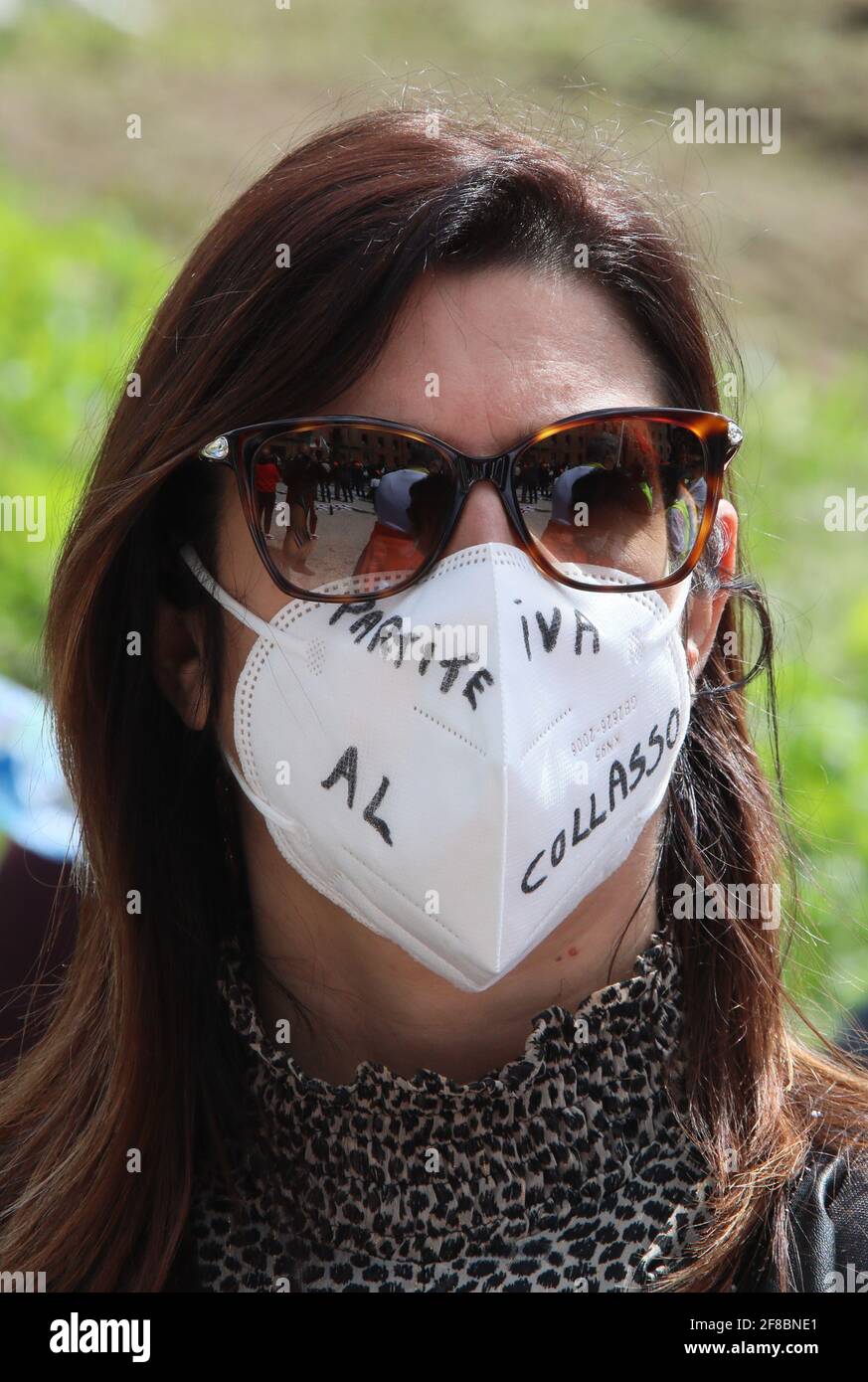 Rome, Italy. 13th Apr, 2021. Rome, Manifestation of restaurateurs and ...