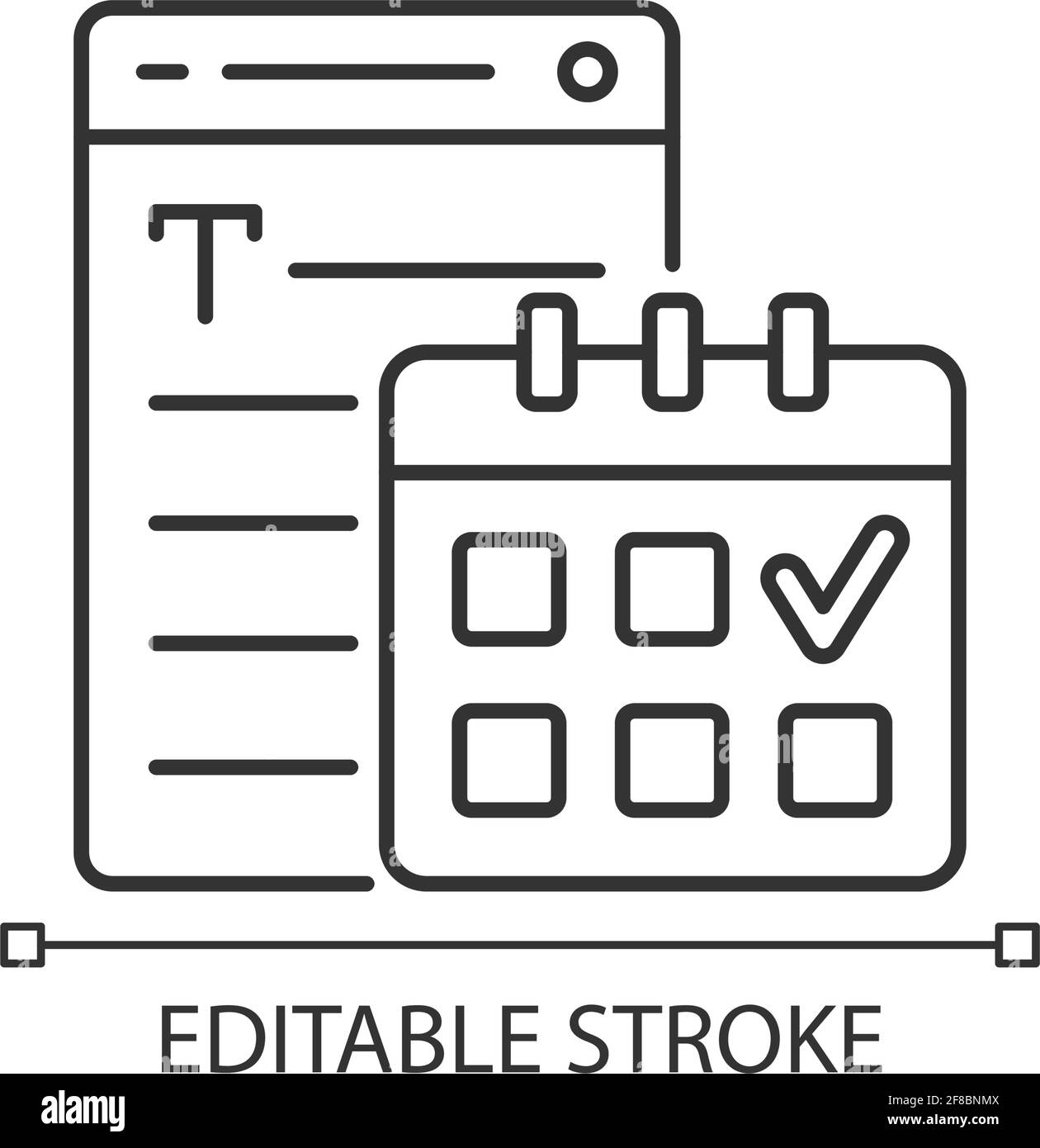 Meeting deadlines linear icon Stock Vector Image & Art - Alamy