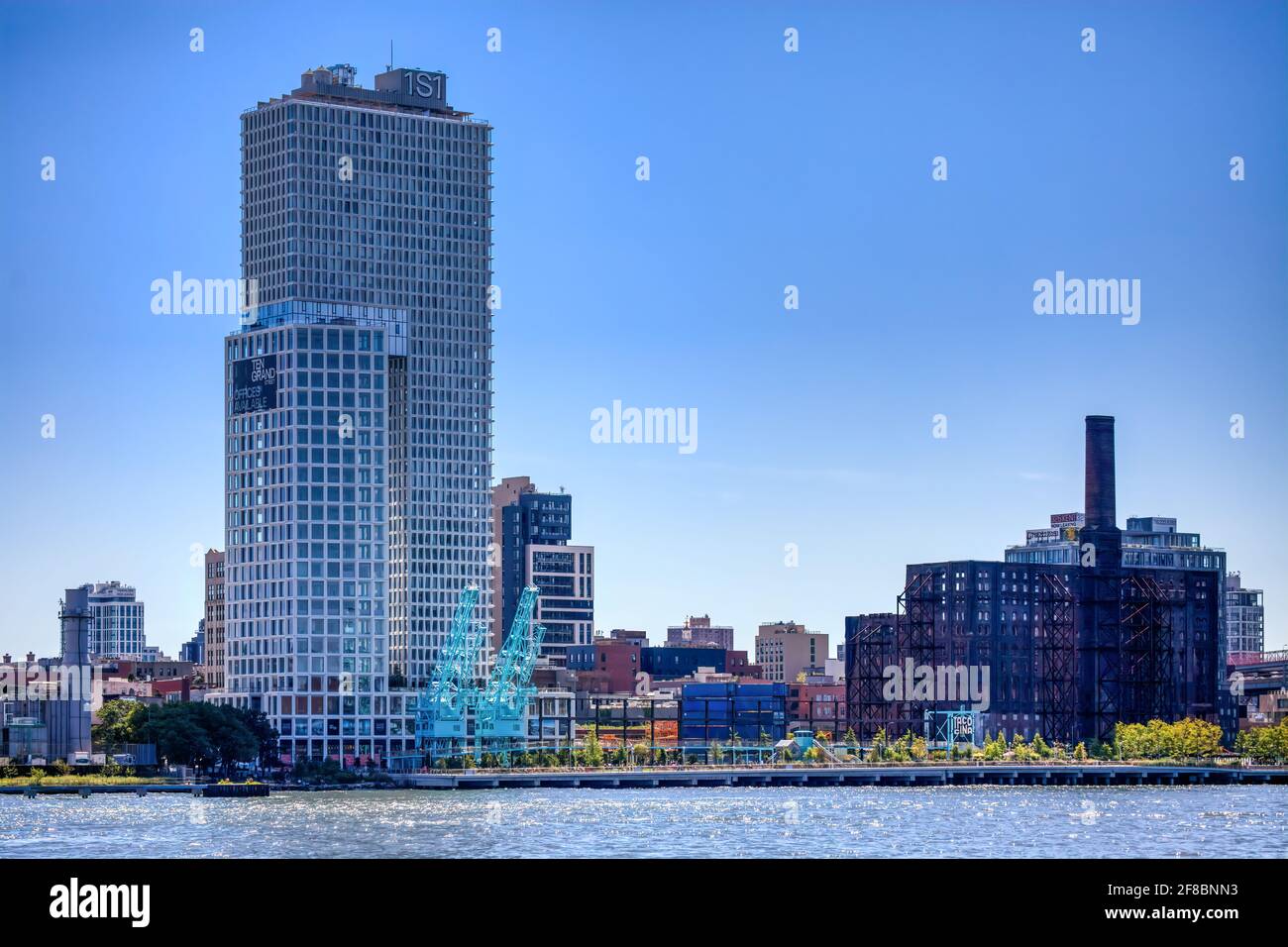 One South First Street, an apartment tower, leans on Ten Grand Street ...